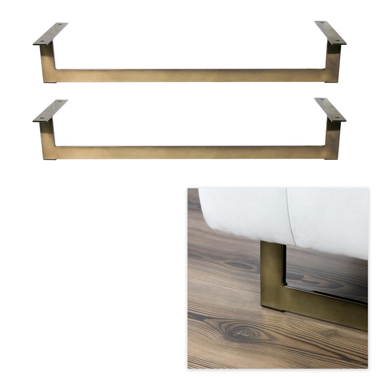 ICE | SET da 2 Slitte in metallo | H.14 – L.88 | Titanio Bronze ...